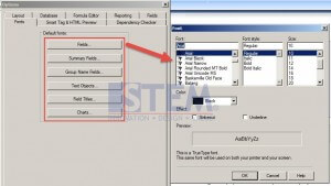 Set Default Font in Crystal Report for SAP B1