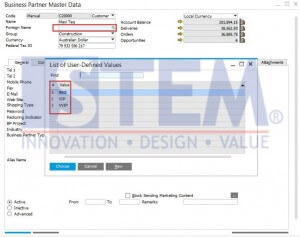 How to Create a Lookup List for a Field in SAP Business One