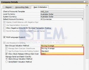 Item-Group Valuation Methods in SAP Business One