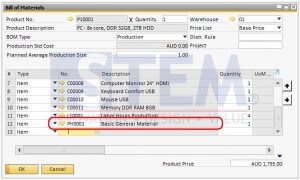Phantom Item in SAP Business One: Simplify Your BoM