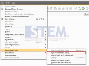 Enhancement on User Defined Tables
