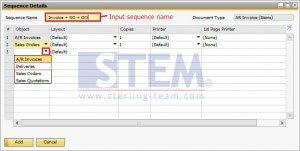 Setup and Customize Print Sequence