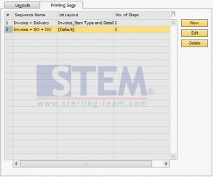 Setup and Customize Print Sequence