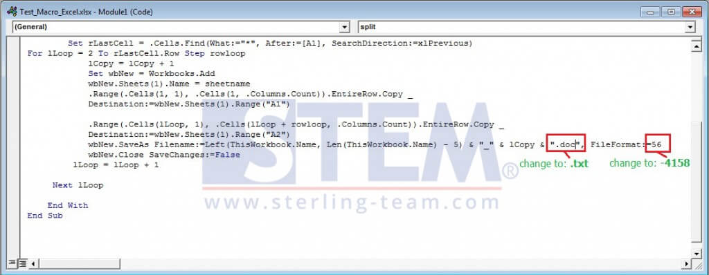 Split Your Master Data Document for Specific Total Rows