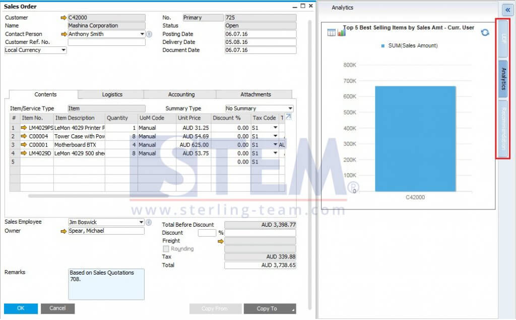 Activate Document Sidebar