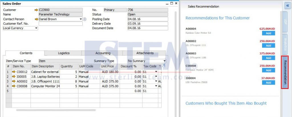 Activate Document Sidebar