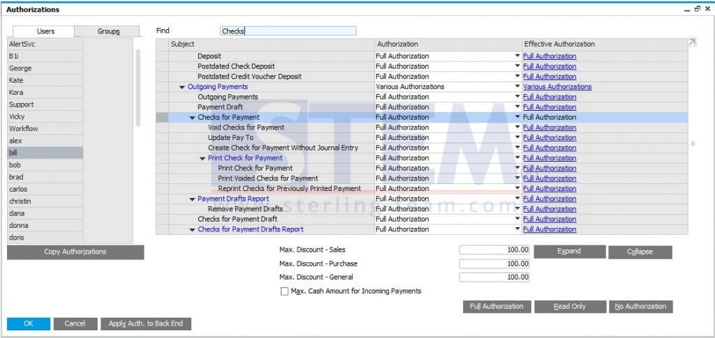 SAP B1 Checks for Payment Authorization Enhancement