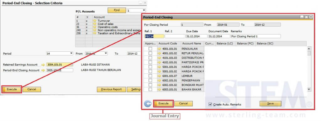 Period End Closing on SAP B1