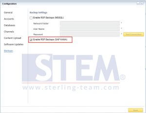Setup Database Backup Schedule with RSP
