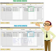 Using Price Update Wizard on Price List