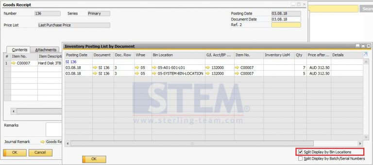 Using Bin Location with Warehouse Sublevels in SAP B1