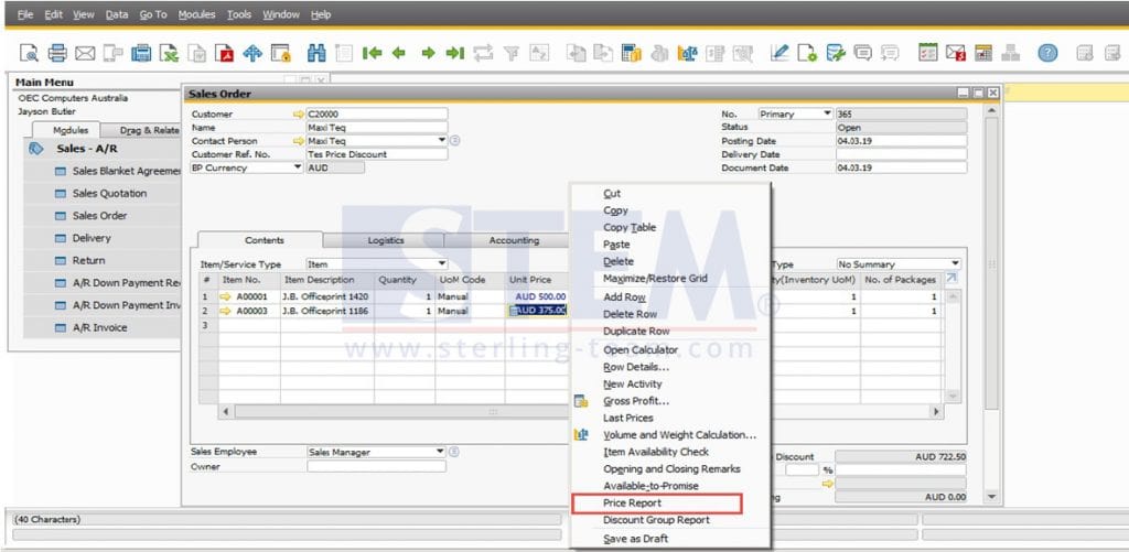 Find Your Pricing Details with Price Report | SAP Business One ...