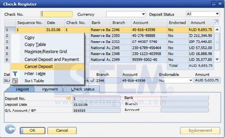 How to Cancel a Deposit from Checks