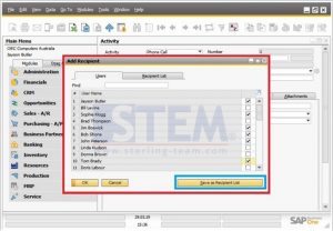 Setup Activity for Multiple Recipients
