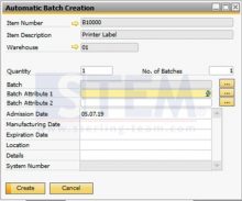 Automatically Create Batch Numbers