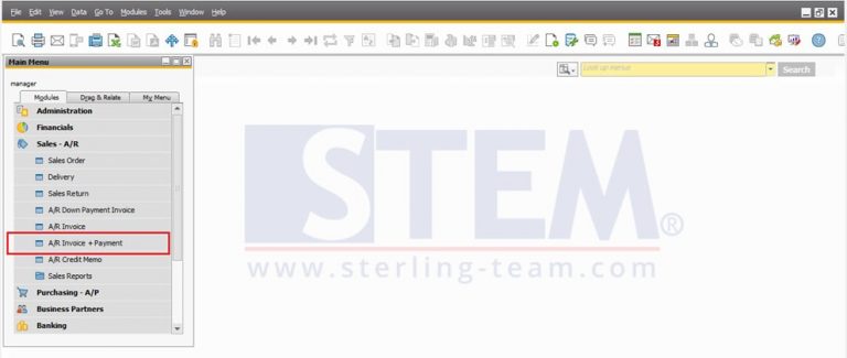 AR Invoice + Payment