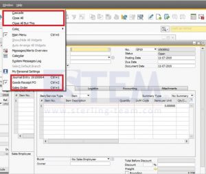 Managing Multiple Active Windows in SAP Business One