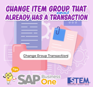 Change Item Group of Items that already has a Transaction