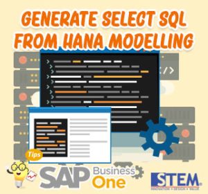 Bagaimana Generate “Select SQL” pada Hana Modeling di SAP Business One?