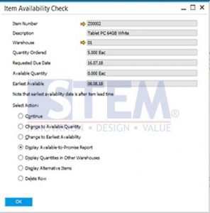 Automatic Availability Check Feature