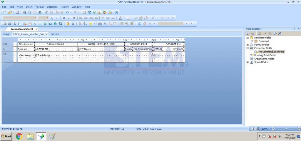 Crystal Report : Passing Parameter to Sub Report | SAP Business One ... Crystal Report : Passing Parameter to Sub Report | SAP Business One ...