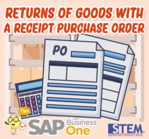 Request for Returns of Goods With a Goods Receipt Purchase Order