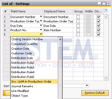 Ubah Tampilan Choose From List SAP B1 dengan Display