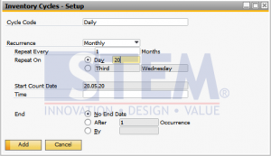 Inventory Cycle on SAP Business One