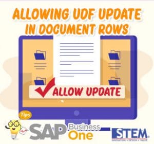 Allowing UDF Update in Document Rows
