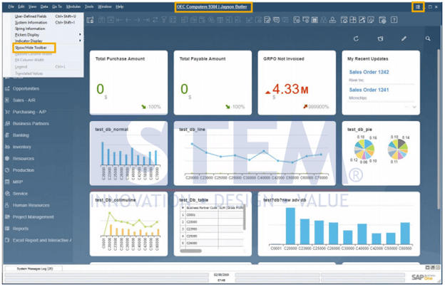 New Features in SAP Business One v10 – Web, UI & Finance