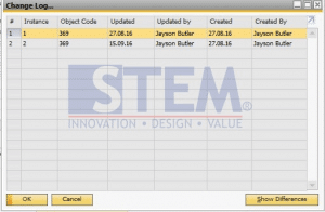Enhanced SAP B1 Change Log with Timestamp Columns