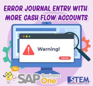 SAP B1 Journal Entry Cash Flow Error Fix
