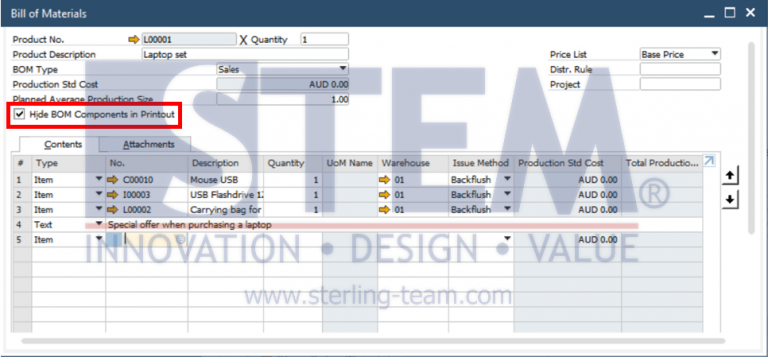 Mengenal Tipe BOM Pada SAP Business One Bagian 1: Tipe Sales | SAP ...