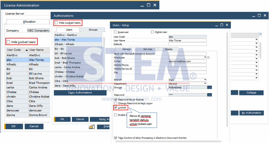 How to Hide Locked Users in SAP Business One