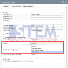 How to Set Public Holidays in SAP Business One
