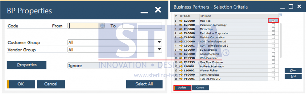 Customize Crystal Report per Business Partner