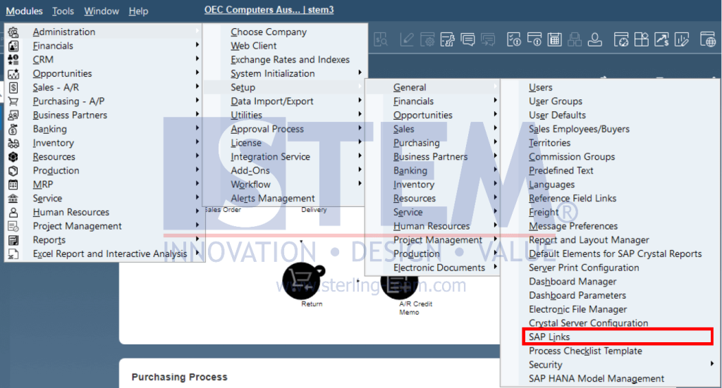 Add Quick References with SAP Business One Links