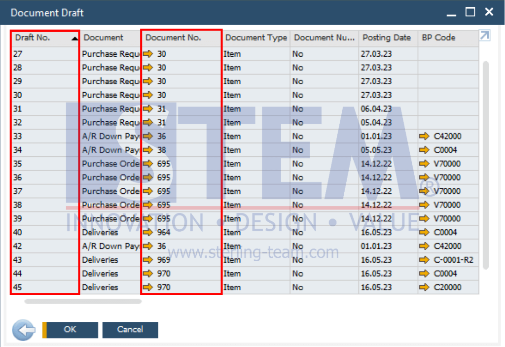 How to Show Draft No. Column in Document Drafts Report