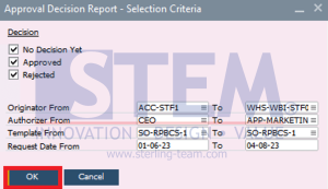 Utilizing Approval Decision Report in Approval Process