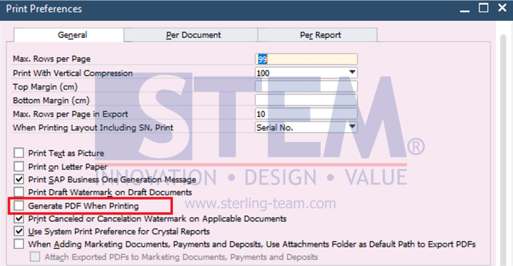Save SAP B1 Document Layout as PDF Easily