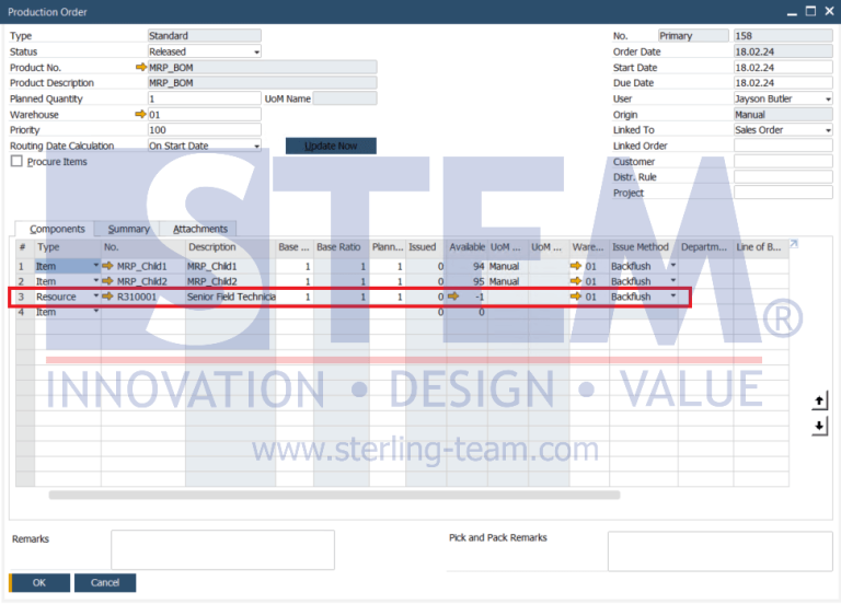 How to Record Resource Costs in SAP B1 Production