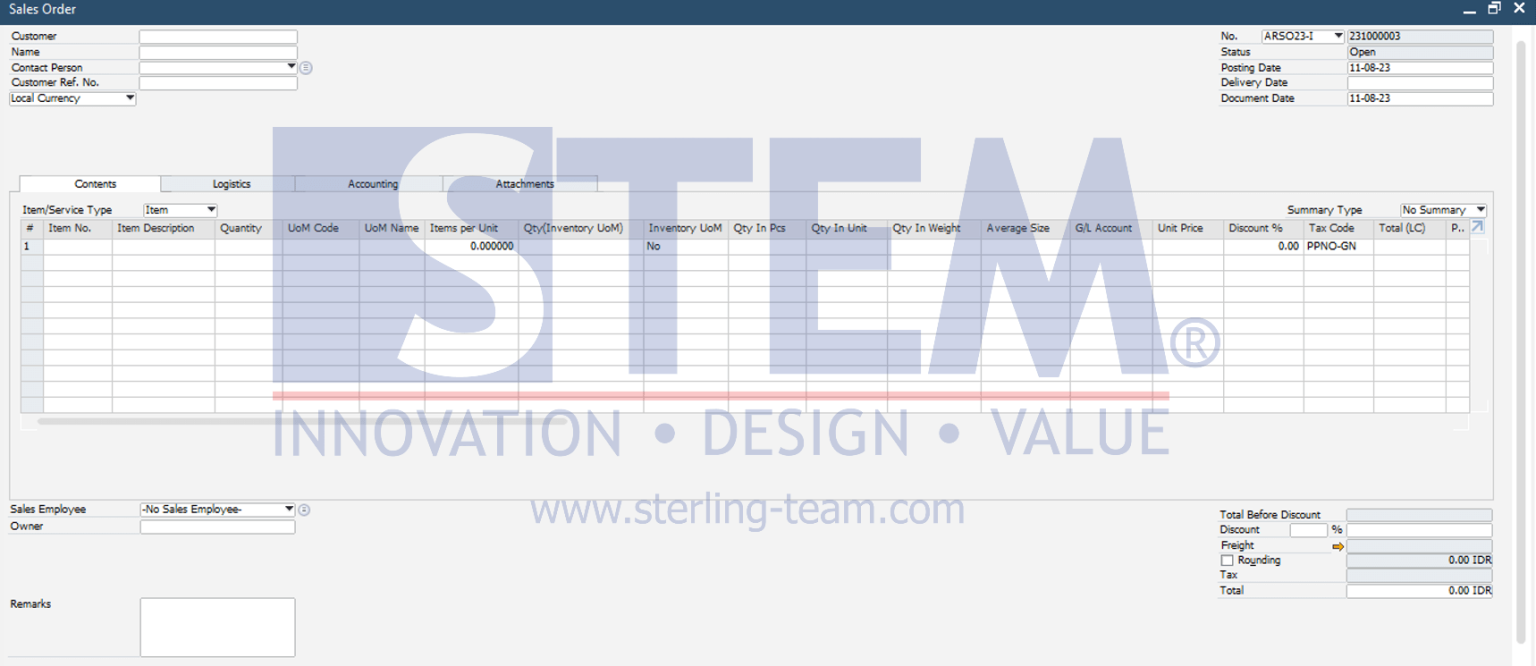 How to Reorder Document Columns in SAP Business One