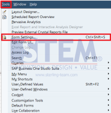 How to Reorder Document Columns in SAP Business One