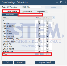 How to Reorder Document Columns in SAP Business One