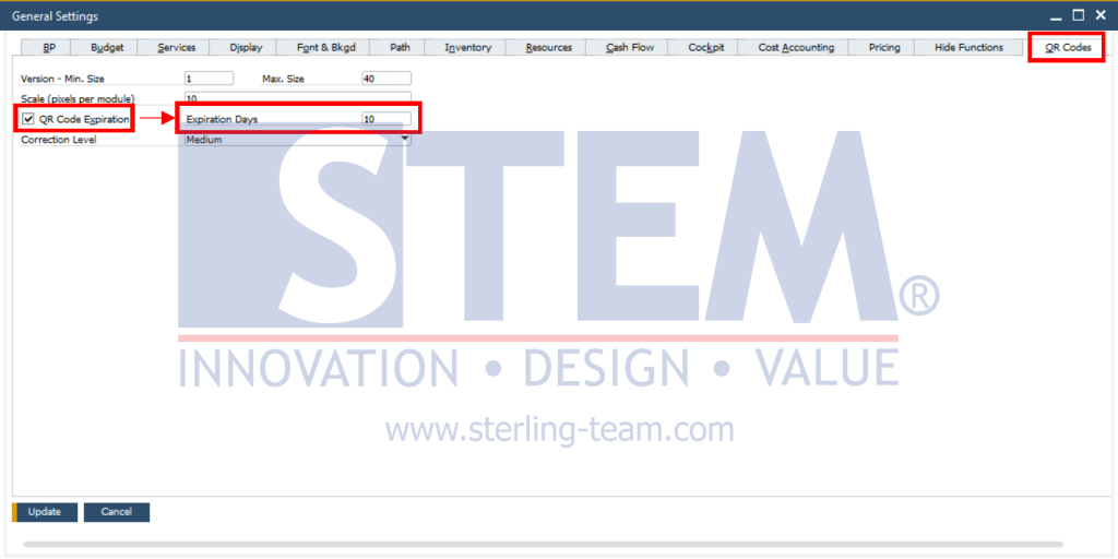 How to Set QR Code Expiration Time in SAP Business One