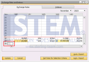 How to Copy Exchange Rates in SAP Business One