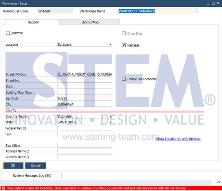 Mengatasi Error Saat Mengaktifkan Bin Location di SAP Business One | SAP Business One Indonesia ...
