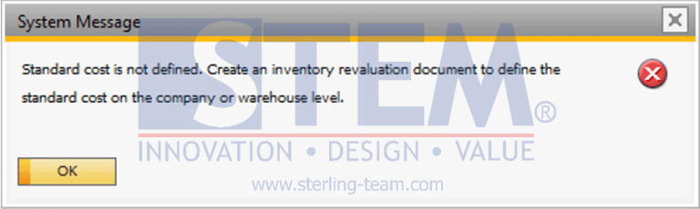 Inventory Revaluation in SAP Business One