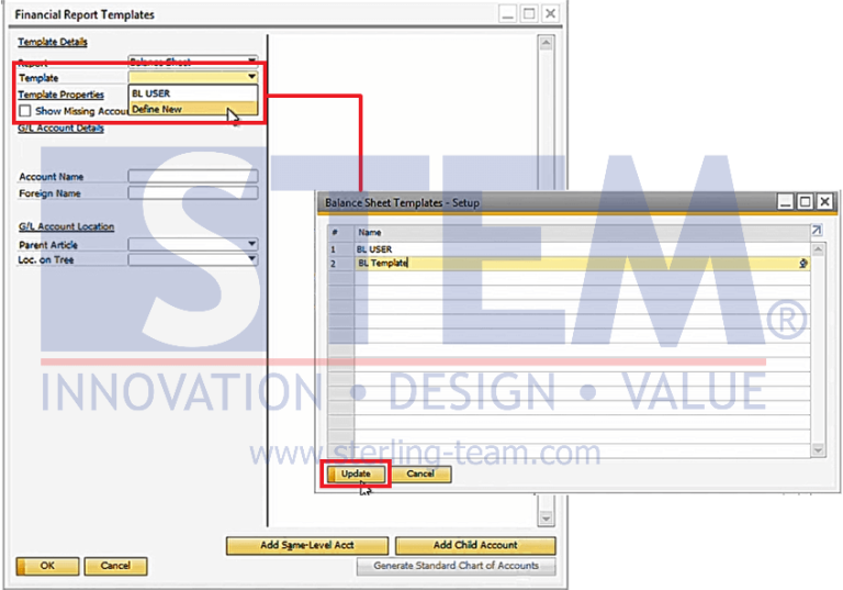 Hide Account Titles in SAP B1 Financial Reports