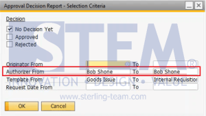 Fix “No Matching Record” Error in Approval Report